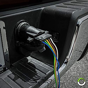 TRUE MODS 7-Way Blade to 5-Way Flat Trailer Adapter [Nickel-Plated Copper Terminals] [Rugged Nylon Housing] [Compact Design] 7-pin to 5-pin Trailer Wiring Plug Adapter