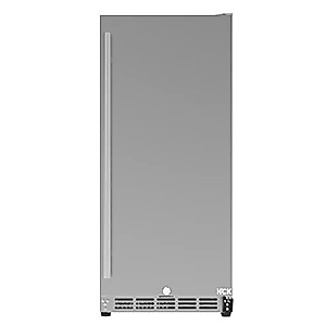 HCK 3.18 cu. ft. 15 Inch 90 can Commercial Grade Built-in Indoor/Outdoor Beverage Fridge with Stainless Steel Door for Soda and Beer, Chills Drinks with 3 Shelves