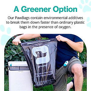 PawPail Trash Can Liners, Dog Poop Disposal Bags, 100% Recycled Plastic, Floral Scented, for PawPail Pet Waste Station, Cat Litter Box, or Outdoor Trash Can | 1 Roll of 20 Large Size Bags