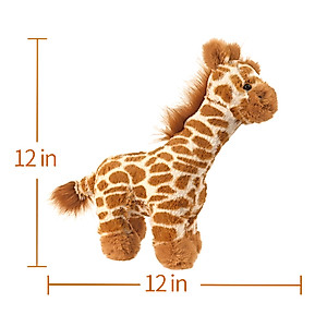 Apricot Lamb Toys Plush Brown Grassland Giraffe Stuffed Animal Soft Cuddly Perfect for Child (Brown Giraffe,12 Inches)