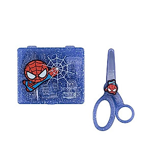 Yoobi x Marvel Spider-Man Mini Office Supply Kit & Scissors Set – Spider-Man Set w/ Stapler, Staples, Hole Punch, Tape Dispenser, Blunt Tip Scissors for Kids w/ 2 1/4” Blade