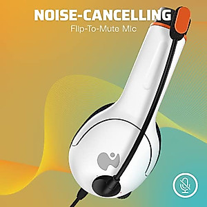 PDP Gaming AIRLITE Xbox Headset with Microphone, Series X|S/Xbox One/Windows PC, Lightweight Stereo Headphones, Wired Power, Noise-Cancelling Mic- Atomic White (Only at Amazon)