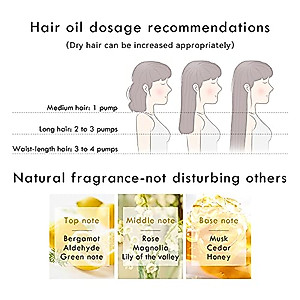 Kimtrue Hair oil for Frizzy Hair, Dry and Damaged hair,Curly hair and perm care,nourishing and Hydrating oils,Adds Shine and Smooths,Truly Non-greasy 2.7fl oz(80ml)