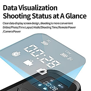 Remote Control for GoPro, TELESIN Magnetic Wireless Remote Controller with LCD Display Wrist Strap for Go Pro Max GoPro Mini Hero 11 10 9 8 Riding Bike Motorcycle Cycling Selfie Hiking Accessories