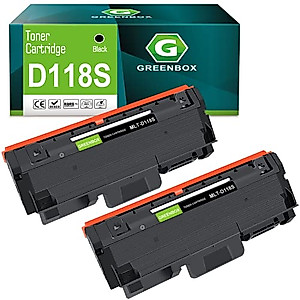 GREENBOX Compatible MLT-D118L Toner Cartridge Replacement for Samsung MLT-D118L MLT D118L MLT-D118S D118L D118S Toner for Xpress M3015DW M0365FW M3065FW Printer (2 Black 4,000 Pages High Yield)