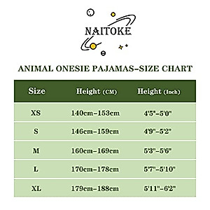 NAITOKE Adults Unisex Onesie Halloween Costumes Animal Cosplay Pajamas,146-159cm(4'9"-5'2") Pink