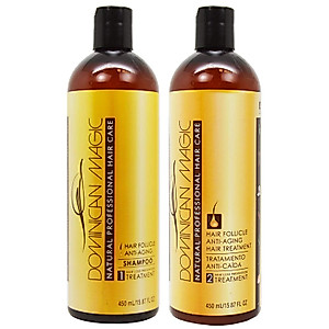 Dominican Magic Hair Follicle Anti-Aging Shampoo & Treatment 15.87oz Duo "Set"