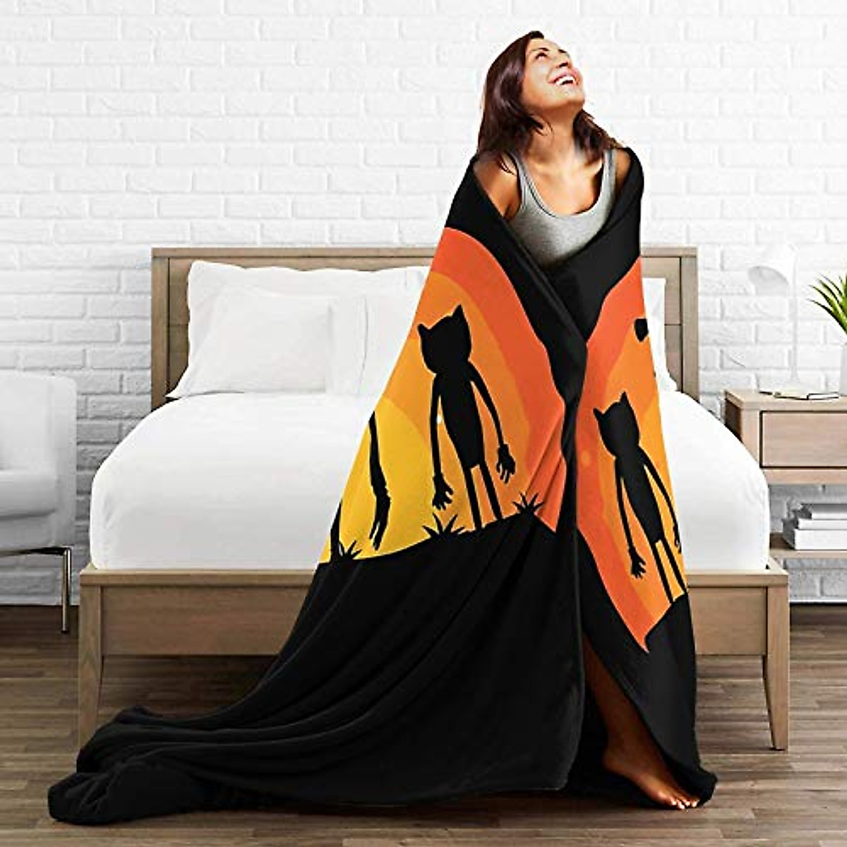 Air Conditioning Blanket Fluffy Plush Micro Soft Flannel Throw Blanket Fit Couch Chair Bed Sofa 50"X40"