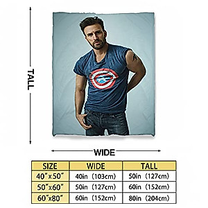 439 Throw Flannel Blanket Fluffy Blanket for Bed Sofa Home Decor Gift for Men/Women 60in×50in