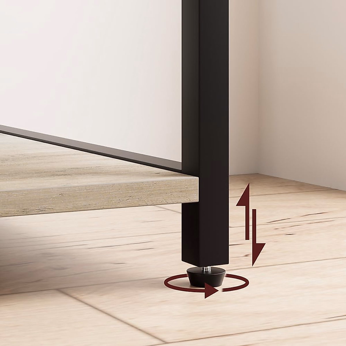 IDEALHOUSE Wine Bar Rack Cabinet, Freestanding Wine Cabinet with Glass Rack Wine Bottle Holders, Industrial Bakers Rack, Tall Liquor Cabinet with Storage for Kitchen Living Dining Room, Rustic Gray