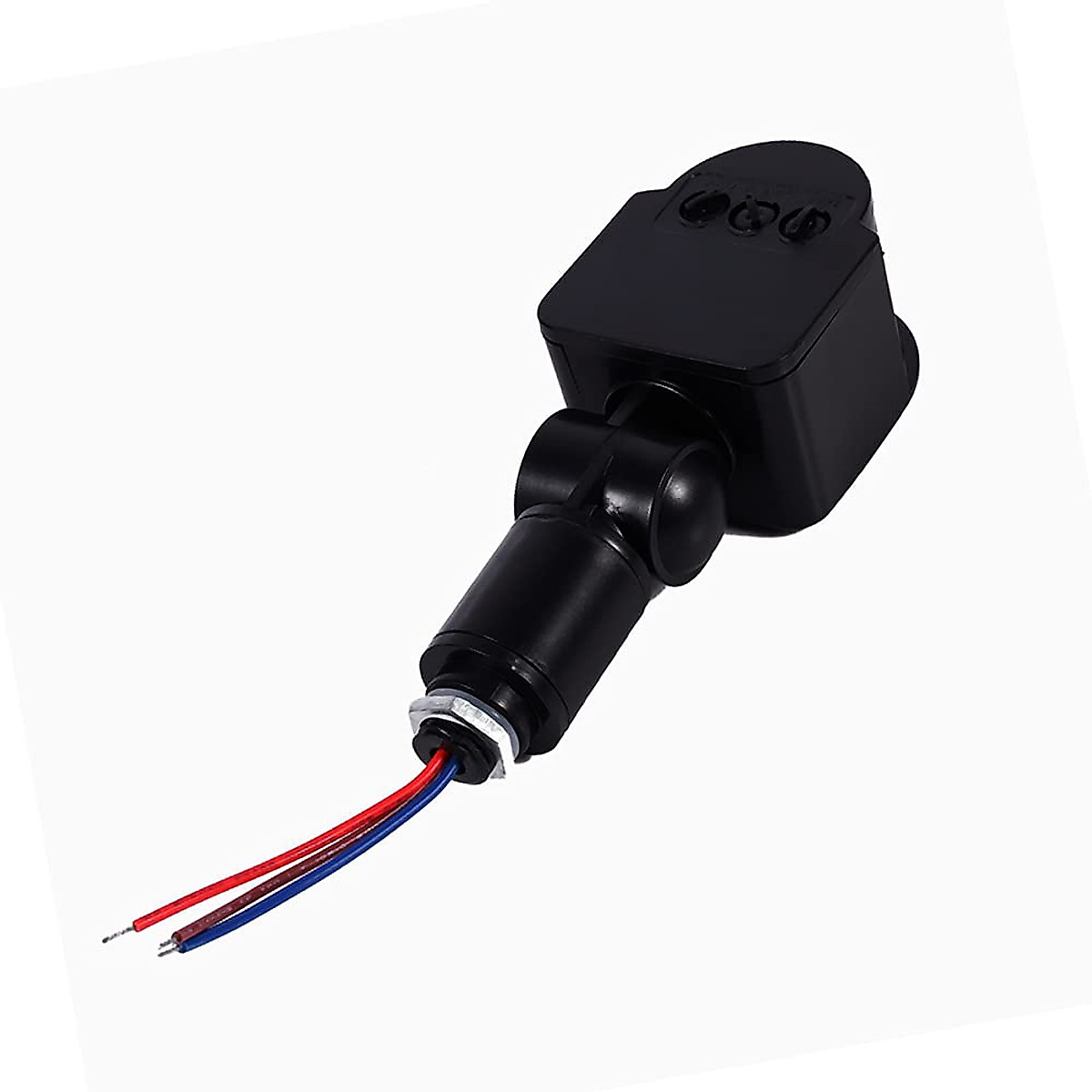 Motion Sensor Detector Switch, 90~250V 180 Degree Wall Mount Infrared PIR Motion Sensor Detector Infrared Switch for Outdoor Indoor (Black)