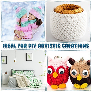 Buryeah 8 Pack Chunky Chenille Yarn for Crocheting Soft Thick Fluffy Yarn for Hand Knitting Bulky Velvet Blanket Plush for Weaving DIY Crafts Each 3.5 oz 55 Yards (Multicolor)