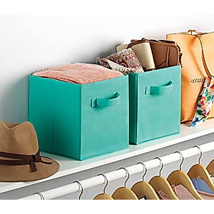 Whitmor Set of 2-10 x 10 x 10 inches-Turquoise Collapsible Cubes