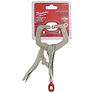 Milwaukee 48-22-3532 Torque Lock 6” Locking Spring Loaded Metal C-Clamp w/ Regular Jaws