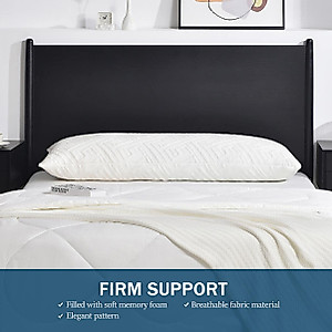 downluxe Memory Foam Body Pillows for Adults - Full Body Pillow for Side and Back Sleepers, 20 x 54, White