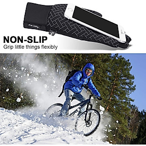 Winter Gloves for Men Women Thermal Touch Screen Water Resistant Windproof Anti Slip Heated Warm Glove for Cycling Running Biking Driving Hiking