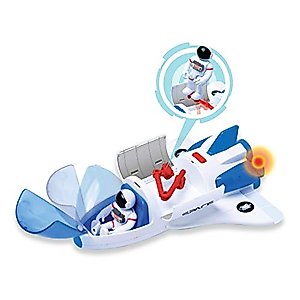 Astro Venture Space Shuttle Toy with 2 Astronauts, Mechanical Arm and Rover - Lights Up with Blast Off Sound Effects - Rover Compartments Open with The Push of a Button - Fun Space Toys for Kids