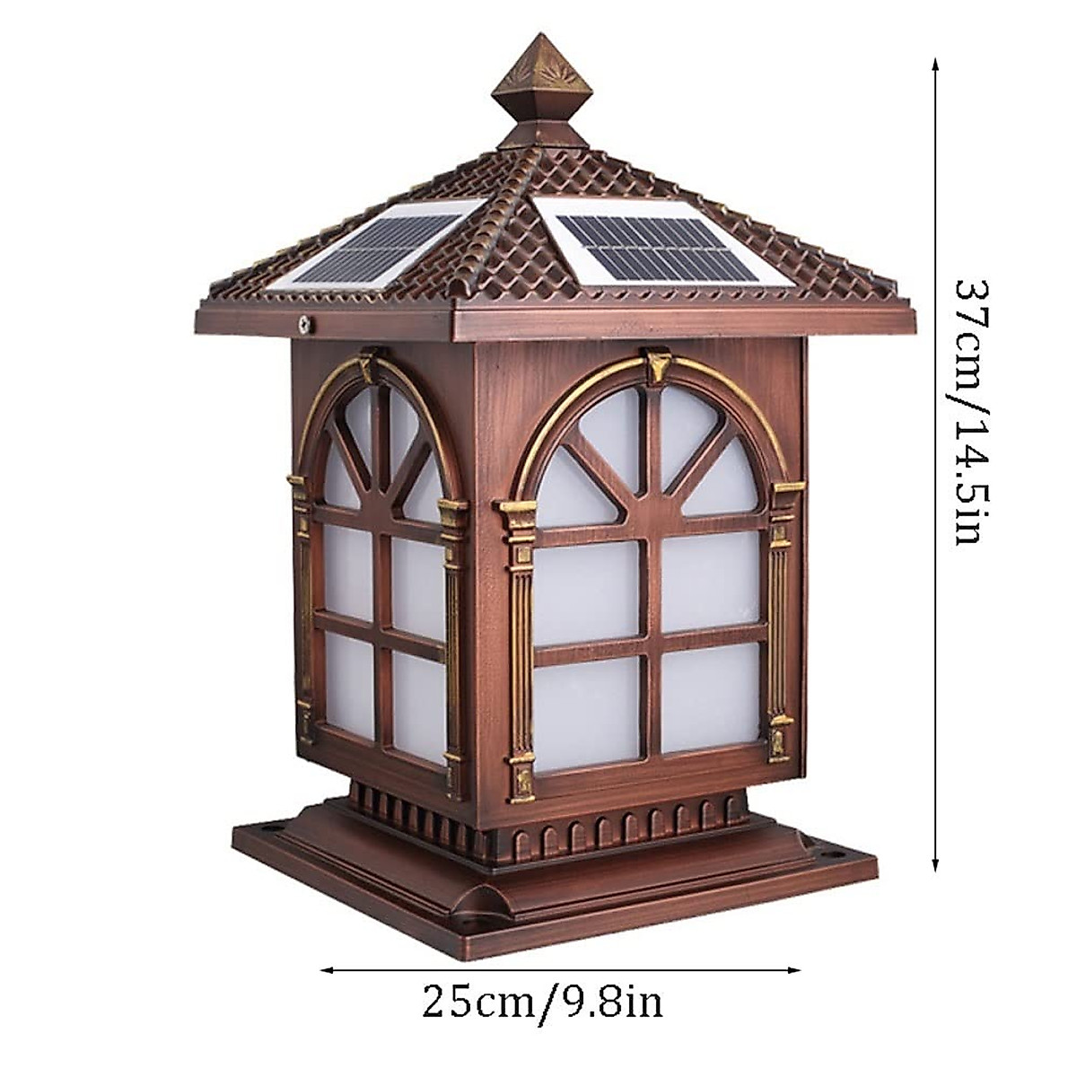 XMFXIAO Solar Home Outdoor Post Lights Villa Garden Patio Lights Park Decoration Lawn Lamp Chinese Style Waterproof Lighting Device Community Landscape Street Lamp