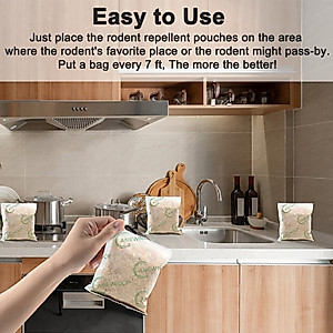 ANEWNICE Rodent Repellent, Peppermint Oils Mouse Repellent Outdoor,Rat Repellent for House/Car/RV/Boat/Garage/Shed/Cabin,Rodent Repellent for Car Engines,Mouse Repellant,Mice Away(8 Pouches)