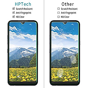 HPTech 2-Pack Tempered Glass For LG K51, Reflect, Q51 Screen Protector, Easy to Install, 9H Hardness, Bubble Free