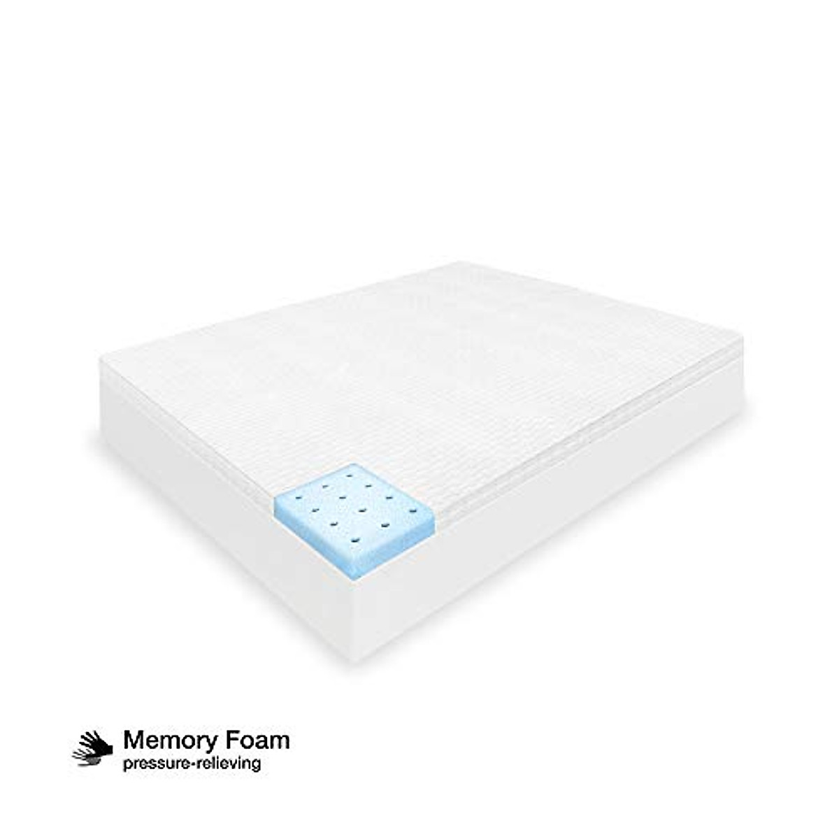 SensorPEDIC 2-Inch Majestic Ventilated Mattress Topper, Queen, White