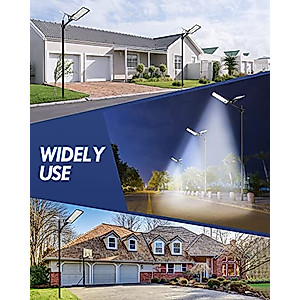 KingHe Solar Street Lights Outdoor Waterproof-30000 Lumen Solar Parking Lot Lights,Security Flood Lights with Motion Sensor Control for Yard, Path, Garage, Home,Dusk to Dawn, Commercial Grade