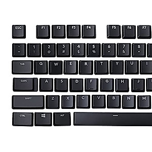 HUYUN A Full Set 87 keycaps Replacement for Logitech G813/G815/G913/G915 TKL RGB Mechanical Gaming Keyboard (Black 87 Keys)