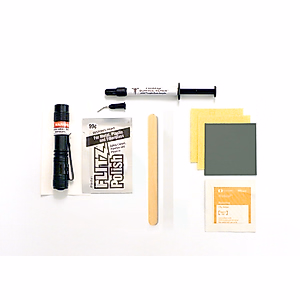 Clear - Upgraded Quartz Countertop Repair Kit - Granite Repair Kit - Chip Repair Kit for Quartz, Granite, Marble, Corian, Porcelain, Acrylic, Edge Chips and More - HIMG Surface Repair