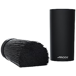 ARCOS Universal Knife Block Set Without Knives up to 8 Inch. 110x225 mm. 1225 gr. Made of thermoplastic Elastomer. Series Tacos Universales. Color Black
