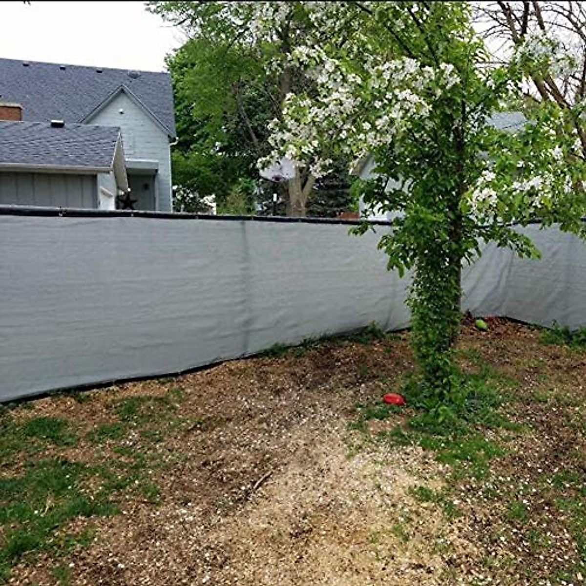 LIANGJUN Shading Sunshade Net, Fence Privacy Screen Windscreen Encryption Thicken Partition Balcony Deck Backyard Outdoor, with Bindings Grommets (Color : Gray, Size : 1.2x3m)