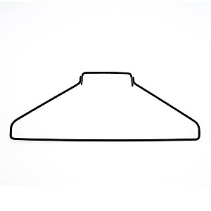 Front Facing Slatwall Hanger for Junior Size Clothing or Scarves and Belts (Quantity 2) (Black, 2)