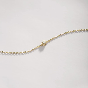 GELIN 14k Solid Gold Diamond Solitaire Round Cut Adjustable Bracelet for Women