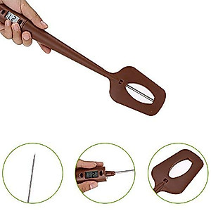 Digital Candy Thermometer, Cooking Thermometers Digital Kitchen Thermometer with Spatula for Chocolate, Sauce, Jam, Syrup, Milk Frothing, BBQ (℃ / ℉)