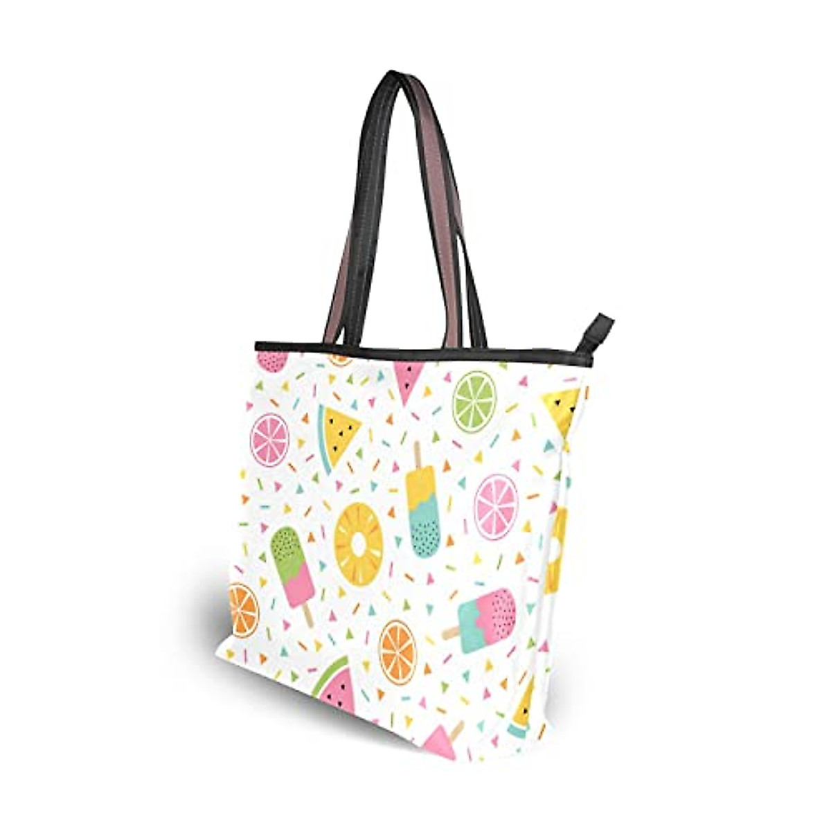 Sletend Tote Bag Fruit Ice Cream Handbags for Women Fashion Shoulder Bag for School Travel Work Shopping