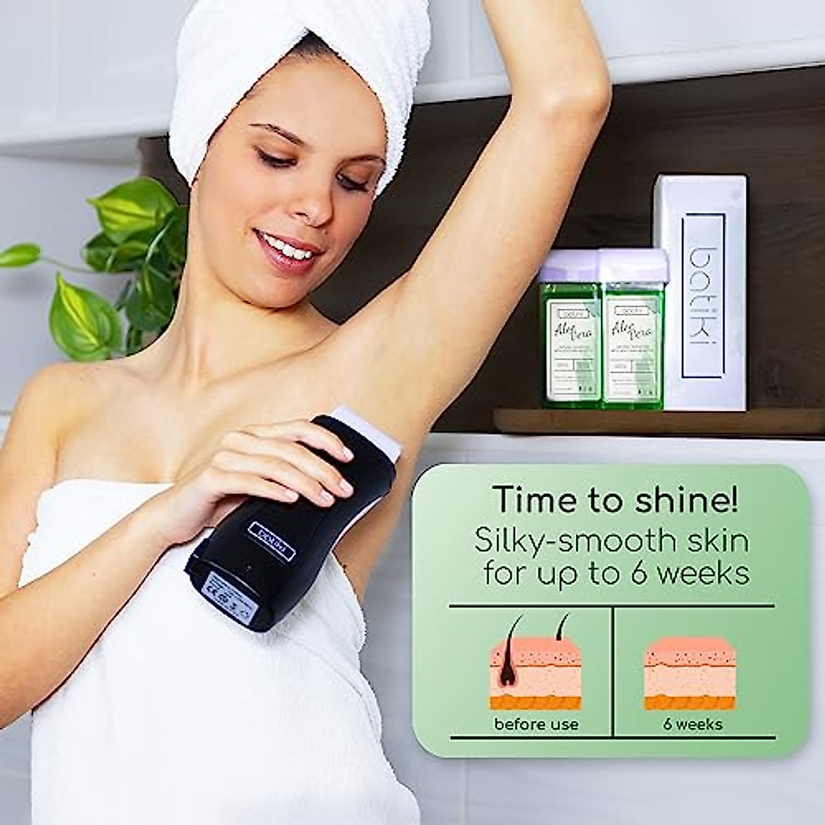 Wax Roller Refills, 4x Aloe Vera Sugar Roll on Wax Cartridges & 200x Wax Strips, Cartridge Refill for Roll on Wax Kit, Wax Roller Kit for Hair Removal, Roll on Wax Kit for Hair Removal, Wax Roller Kit