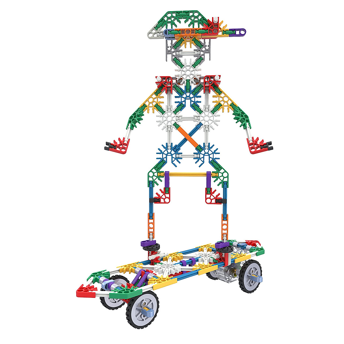 Basic Fun K'NEX | Motorised Creations Building Set | 3D Educational Toys for Kids, 325 Piece Stem Learning Kit, Engineering for Kids, 25 Model Building Construction Toy for Children Ages 7 85049