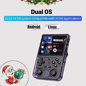 RG353V Retro Handheld Game with Dual OS Android 11 and Linux,RG353V with 64G TF Card Pre-Installed 4452 Games Supports 5G WiFi 4.2 Bluetooth Online Fighting,Streaming and HDMI