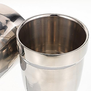 Kisangel 1 Set Travel Coffee Mug Coffee Mugs Espresso Cups Stainless Steel Water Cup Stainless Wine Glass Metal Cup Stainless Steel Coffee Tumbler Stainless Steel Cups Outdoor Beer Mug