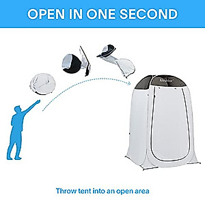 Alvantor Shower Tent Portable Changing Room, Outdoor Toilet, Pop Up Shelter for Privacy, Dressing Room, and Shelter - Teflon-Coated Fabric, Patent 4'x 4'x 7'