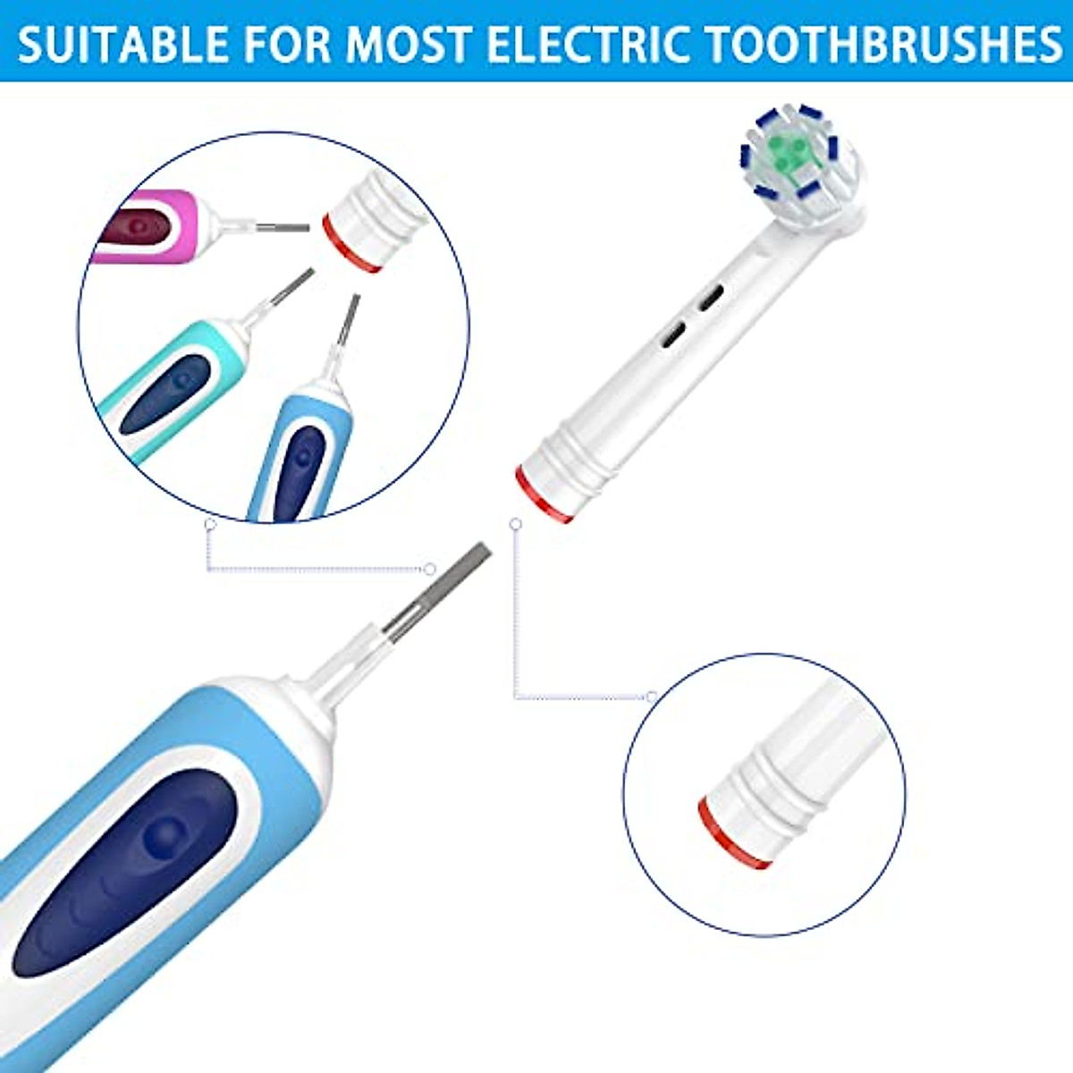 Sensitive Toothbrush Heads Replacement for Oral B, Ultra Sensi Replacement Brush Heads Compatible with Oral-B Professional Electric Toothbrush Heads 12 Pack