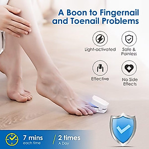 Nail Fungus Cleaning Light Device, FSA or HSA eligible Nail Fungus for Damaged Discolored Thick Toenails & Fingernails, Effective Rechargeable Nail Fungus Remover for Home Use