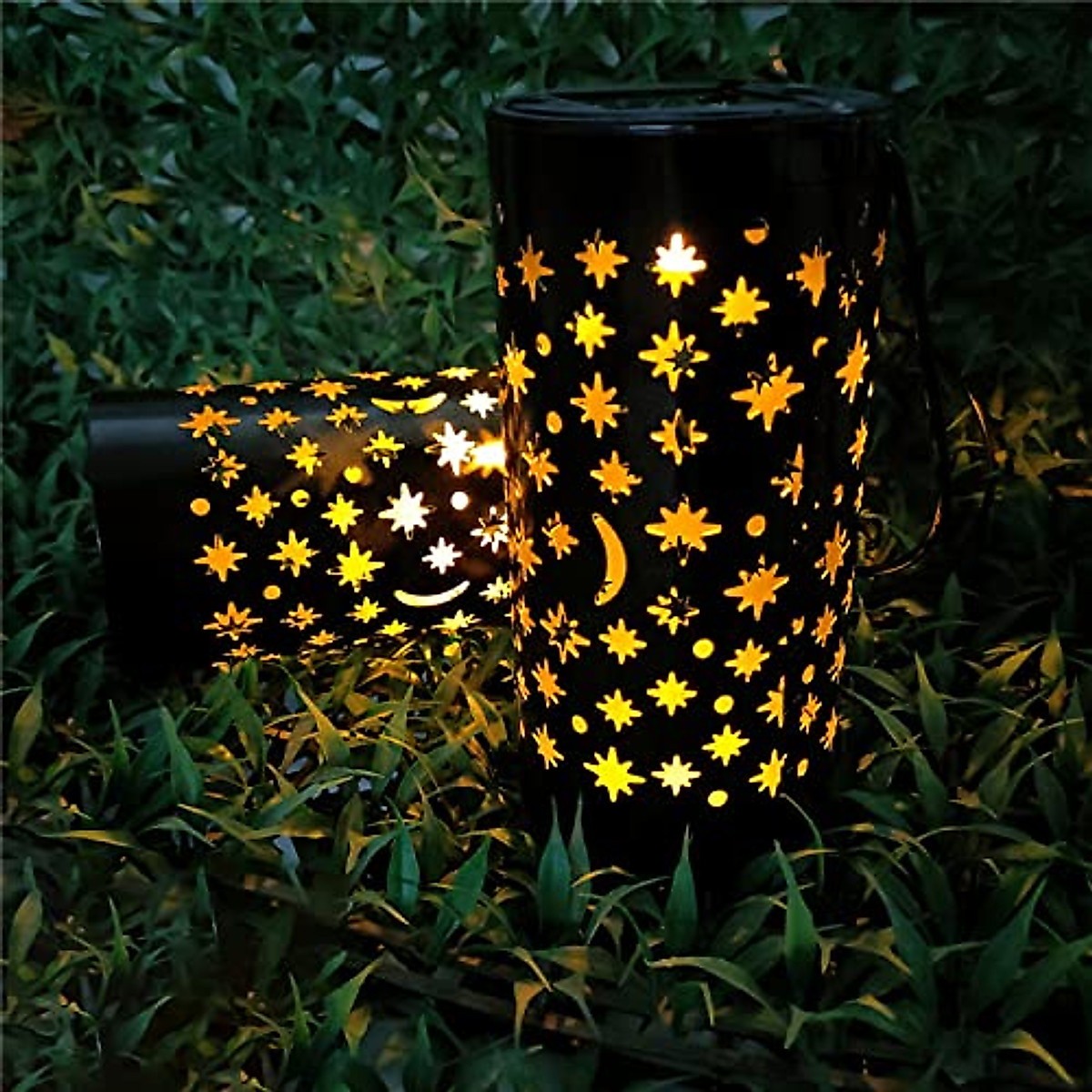 1PCS Solar Lantern Lights Star Moon Sunlight lamp Waterproof Outdoor Ramadan Hanging Lights for Home Garden Path Decoration Dropship