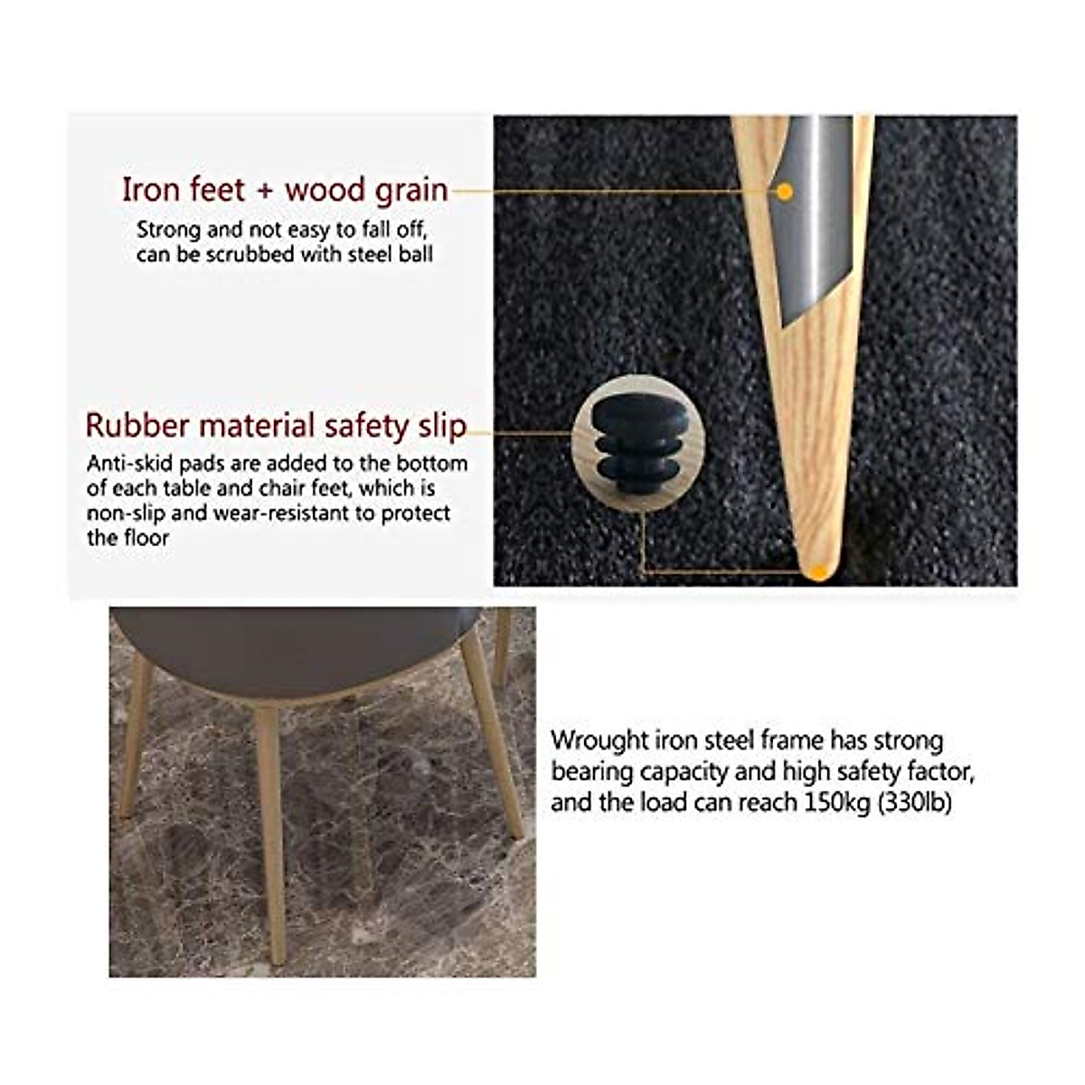 IWQHQXR Office Conference Table, Coffee Leisure Table and Chair Set Kitchen Study Bedroom Living Room Creative Display Round Dining Table Home Leisure Area Tea (Color : Style C) (Color : Grey)