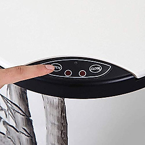 CXDTBH Creative Living Room Bedroom Smart Trash Can 9L Household Trash Can with Lid Metal Automatic Induction Trash Can Round Barrel-Shaped Office Trash Can