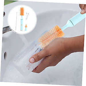 Toyvian 1 Set Electric Bottle Brush Milk Bottle Cleaning Brush Flexible Cleaning Brush Silicone Brush Bottle Cleaner Cleaning Lip Gloss Kit Sponge Baby Makeup