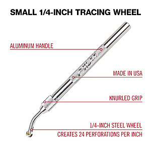 Excel Blades 3 Piece Excel Pounce Wheel Sets, Fabric Tracing Wheel, Embossing Tool and Perforator, Includes 3 Head Attachments, Great for Indentations