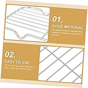 UPKOCH Bread Oven Stainless Steel Steamer Pot Bread Loaf Pans for Baking Metal Colander Steaming Rack Cooking Rack Barbecue Rack Heavy Duty Drain Rack Barbecue Grill Rack Air Fryer Can