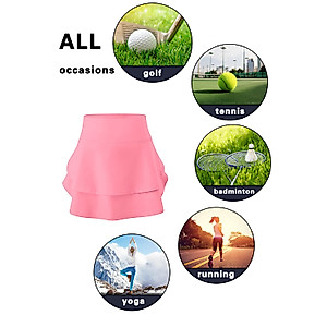 simtuor Pleated Tennis Skirts for Active Golf Skirt 8-9 Years Kids Workout Athletic Mini Skort White Casual Activewear