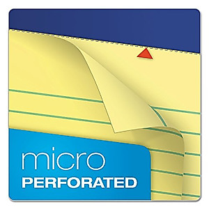 Ampad TOP20220 20220 Perforated Writing Pad, 8 1/2 x 11 3/4, Canary, 50 Sheets (Pack of 12)