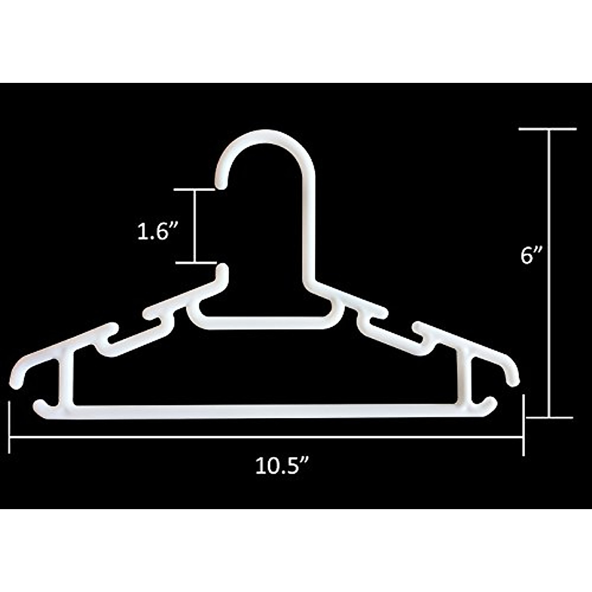 Tosnail 40 Pack Plastic Children's Hangers - White